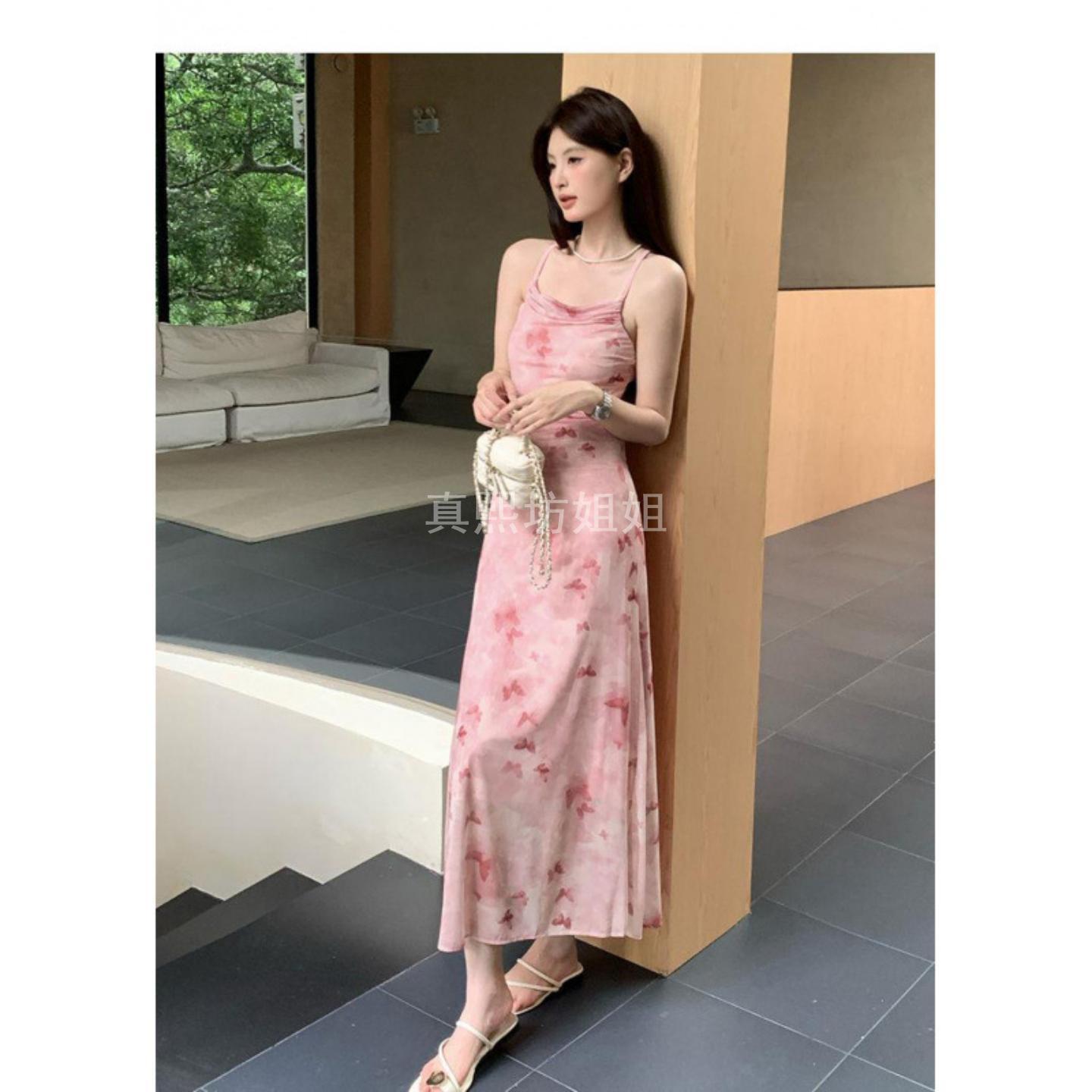 连衣裙女2026夏季新款法式碎花小个子显瘦气质温柔风长裙吊带裙