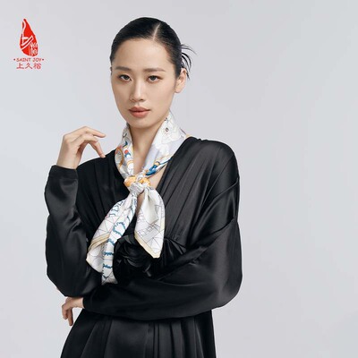 上久楷四季通用女真丝方巾