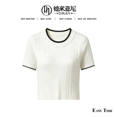 【米公子】简约撞色T恤YF581