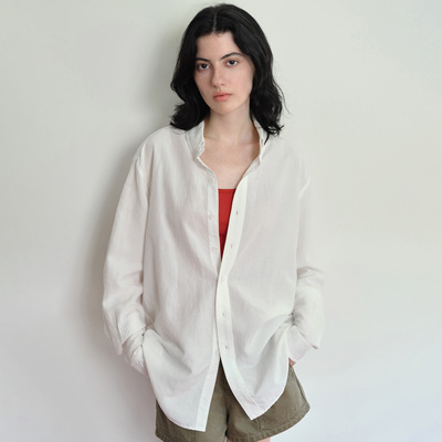 EviStub天丝亚麻长袖衬衫女秋季