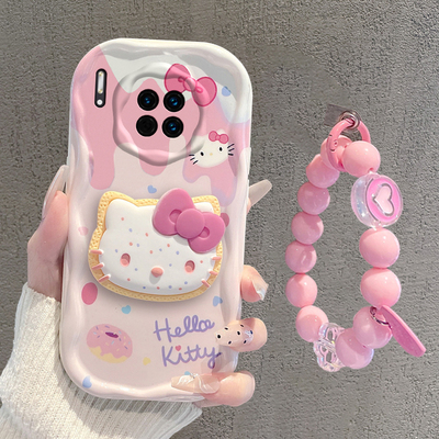 适用华为mate30pro5g手机壳mate30素皮版/mate30/mate30e可爱粉色kitty猫mate30epro全包mate30epro素皮版女