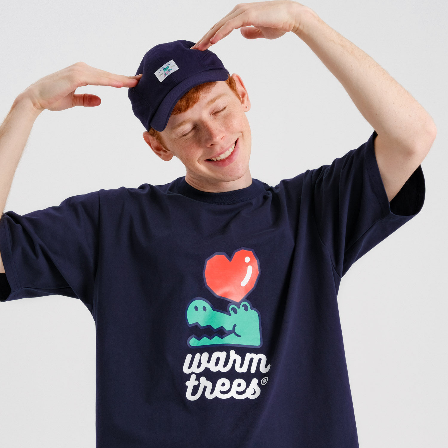 WARMTREES2023SS爱心鳄鱼克罗克双行logo短袖T恤_虎窝淘