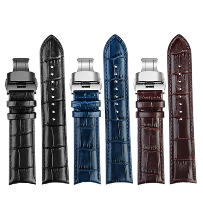 适配飞亚达马赫系列真皮手表带男