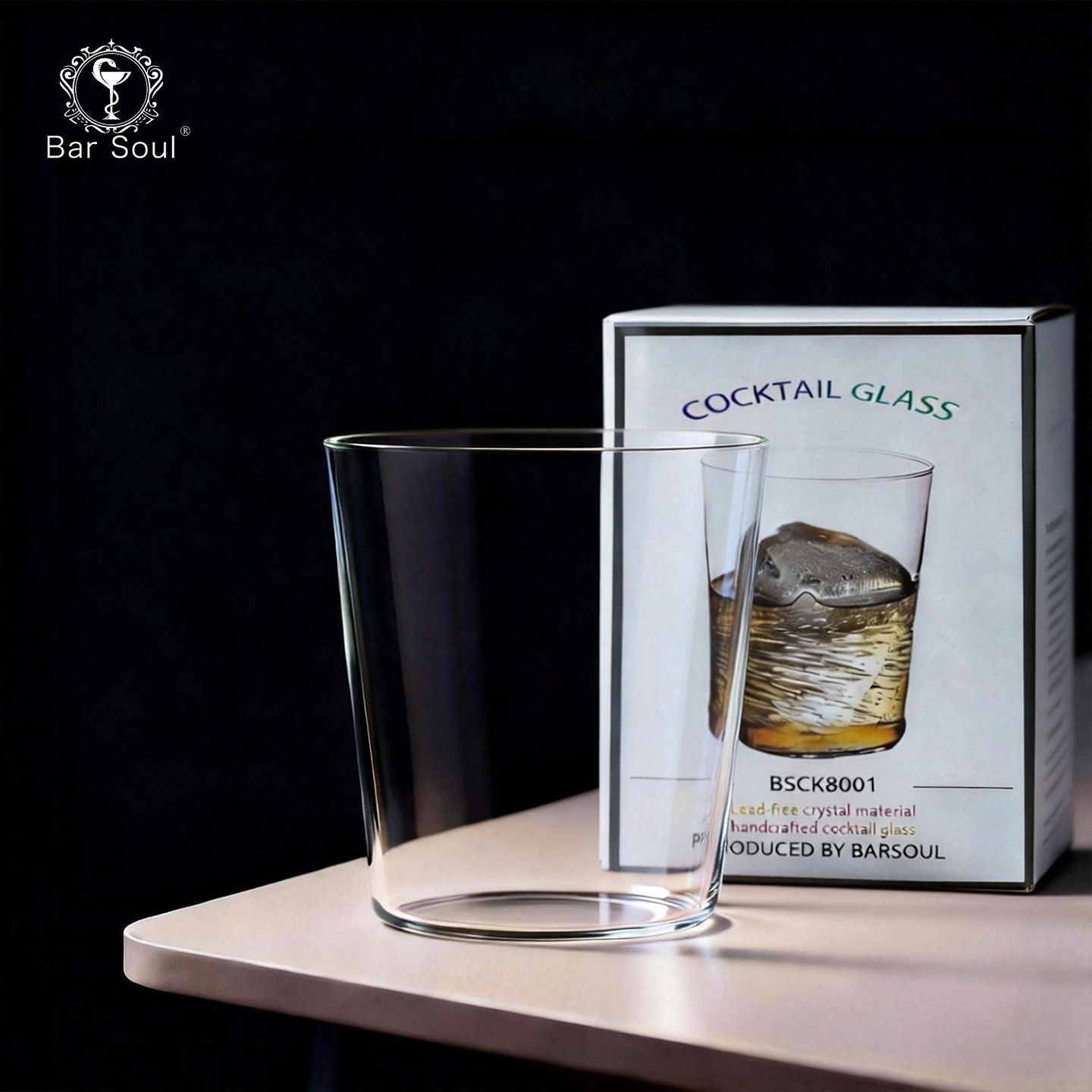 调酒师K8001水晶薄款古典杯380ml专业版鸡尾酒杯手工刻花威士忌杯