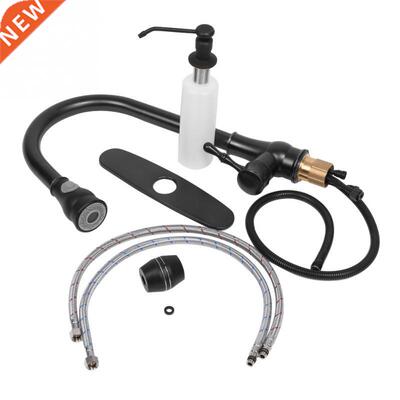 lack ronze Swivel Pull-Out Spout Kitchen Sink Faucet Singl