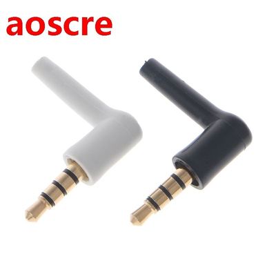 10 Pcs Gold Plated 3 Pole 3.5mm 90° Male Stereo Headphon