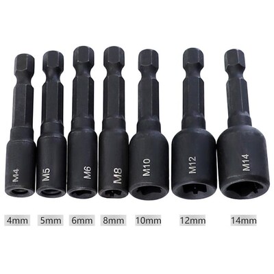 M4-M16 Screw Tap Socket Adapter 1/4 Inch Hex Shank Machine T