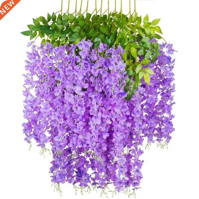 1Pc 110cm Wisteria Artificial Flower Silk Vine Hanging Garla