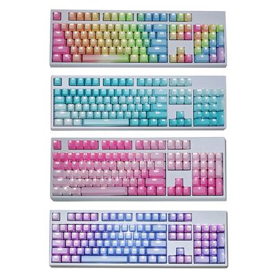 104Pcs PBT Backlight Color Matching Keycaps Replacement Mech