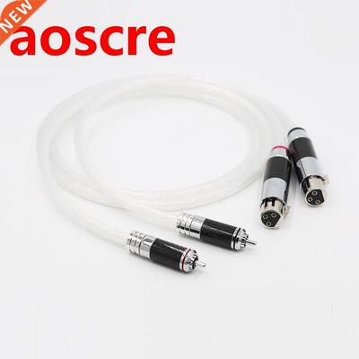 Yter Pair 5N Single crystal Silver Plated 2RCA Male TO XLR F