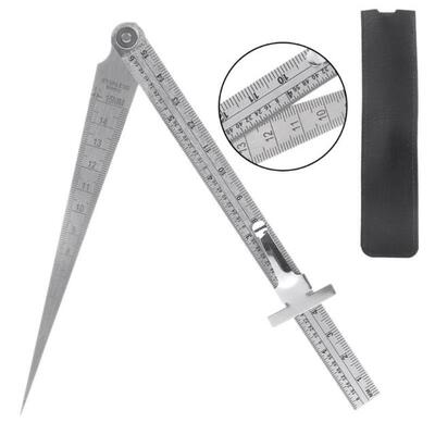 Stainless Steel Taper Welding Feeler Gauge Gage Depth Ruler