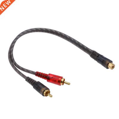 27cm 1 RCA Female To 2 RCA Male Splitter Cable Audio Splitte