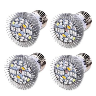 4pcs Full Spectrum Grow Lights 28W E27 AC85-265V Led Growing
