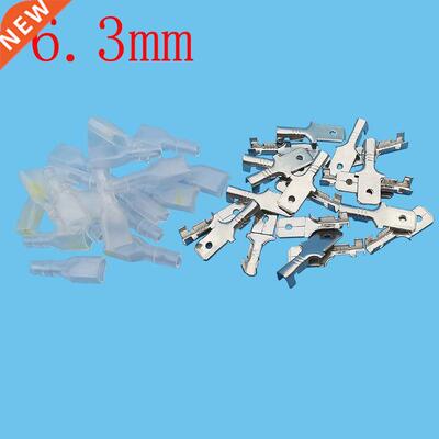 50Pirs 6.3mm Mle Spde Crimp Terminls Wire Connector Elec