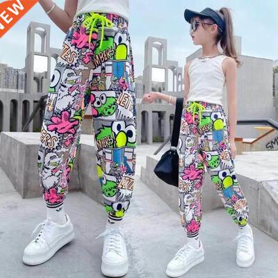 Streetwear Legging for Girls Loose Pants Children Wide Leg P