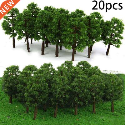 20pc Plastic Model Train Artificial Miniature Tree Scenery M