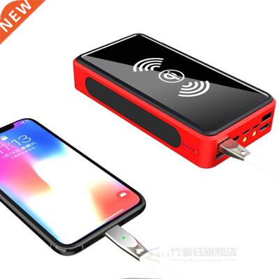 80000mAh Wireless Power Bank Solar Powerbank 4 USB Portable