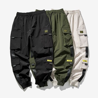 2021 New Hip Hop Joggers Cargo Pants Men Harem Pants Multi-P