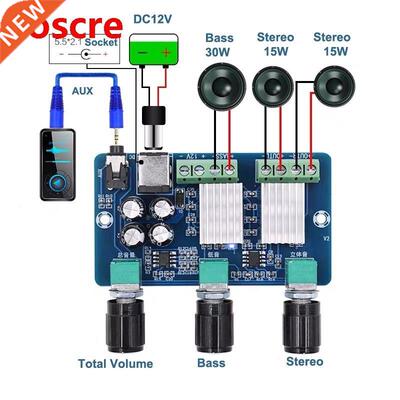 YDA138E 15W + 30W Stereo Digital Amplifier Board Subwoofer 2