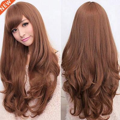 Women Fashion Long Curly Wavy Wig Cosplay Party Hair for Par
