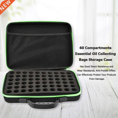 Portable 60 Slots Shockproof Oil Bottle Organizer Box Essent