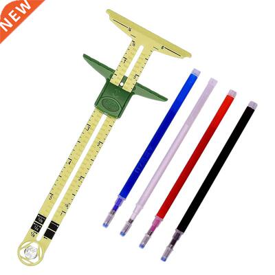 T-Shaped Sliding Gauge Sewing Measurement, Using 4 Colors of