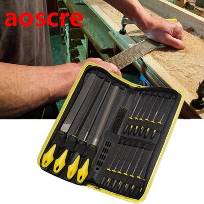 18pcs Needle File Set Flat Semicircular Triangle Round File