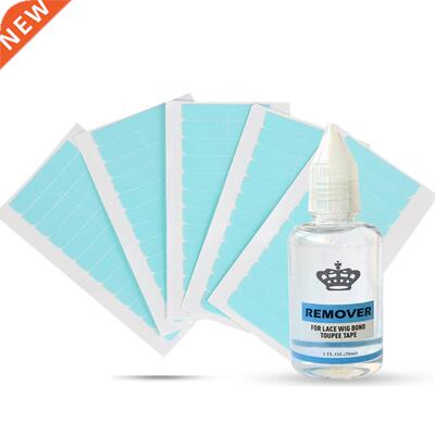 5 Sheets 60pcs Hair Tape Adhesive Glue 4cm*0.8cm Double Side