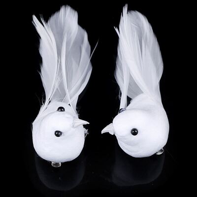 2pcs/set Artificial Foam Feather Lifelike Bes Simulation B