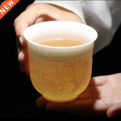 Boutique Ceramic Teacup Meditation Cup Handmade Three-dimens