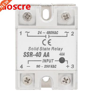 SSR-40AA 40A Solid State Relay Module AC-AC Input 90-250V AC