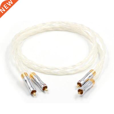 Hifi 8N OCC Copper Silver Plated RCA to RCA Cable RCA Plug t