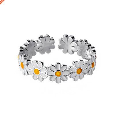 Genuine 925 Sterling Silver Jewelry New Spring Daisy Flower