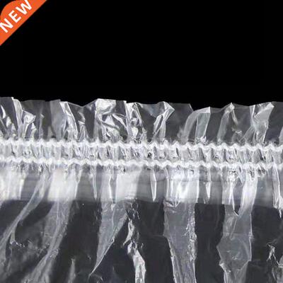 100Pcs Disposable Shower Bath Cap Plastic Waterproof Woman H