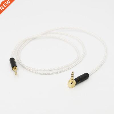 8Cores Silver Plated 3.5mm Extension Audio Cable 3.5mm right