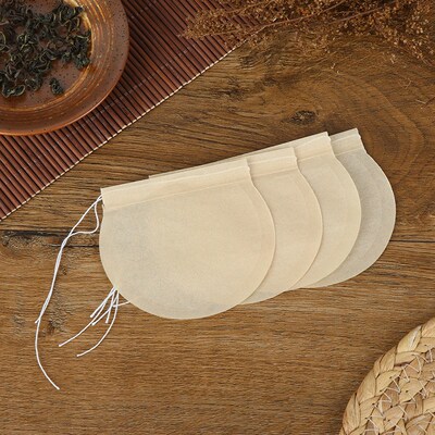 100Pcs 6cm/7cm Round Tea Bags Empty Filter Paper Teabags