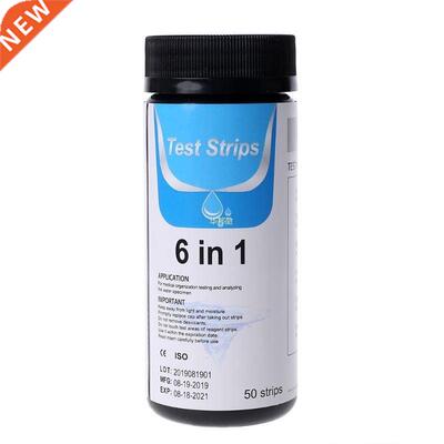 50pcs Water Test Strips 6in1 pH Nitrite Alkalinity Chlorine
