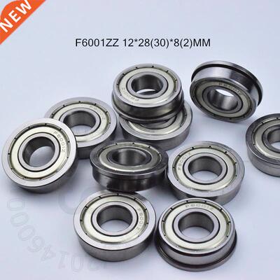 Flange 10pcs F6001ZZ 12*28(30)*8(mm) Free shipping chrome s