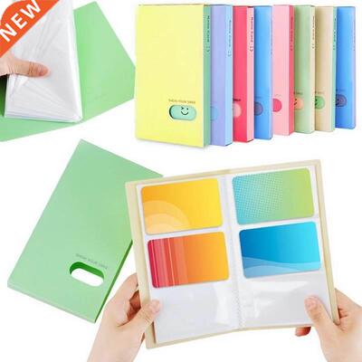 120 Pockets Solid Color DIY Stickers Name Card Book Photo Al