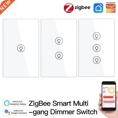 1/2/ Gang Tuya APP Voice Contr Zigbee Dimmer Smart Househ