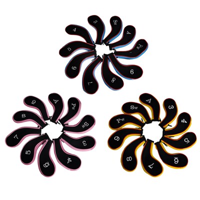 10pcs/set Golf Club Iron Cover Headcover Iron Protective
