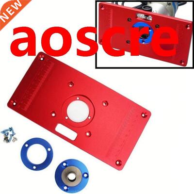 Unversal Alumnum Router Table nsert Plate w/ 2 Router ns