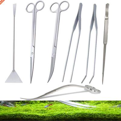 Stainless Steel Aquatic Plants tools tweezers for aquarium F