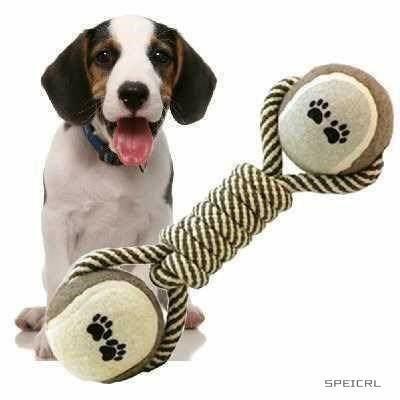 2016 newest woven dumbbell rope dog pet chew toys dog clean