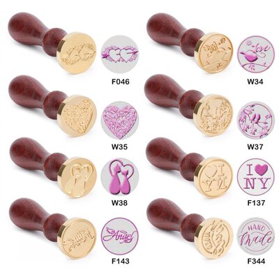 Vintage Love Heart Theme Seal Stamp  Envelope Decor Handc