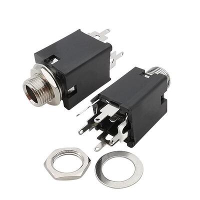 PJ-612A 6.35mm Audio Headphone Jack 1/4 inch 5 Pin Audio Mic