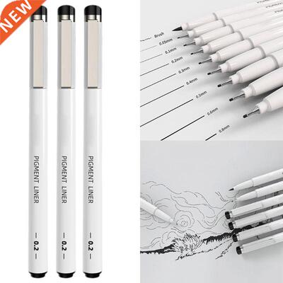 Set of 9 Multifunctional Water-based Liner Pens Detailing Ma