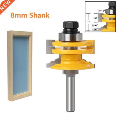 8mm Shank Glass Door Rail & Stile Reversible Router Bit