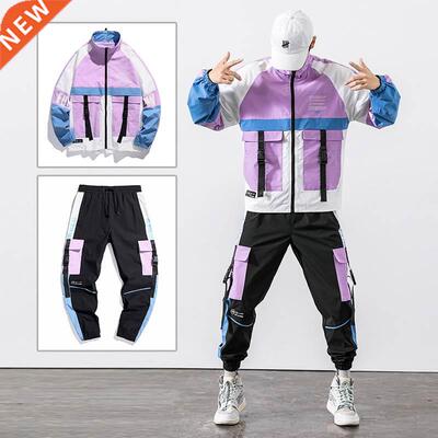 2022 Hip Hop Workwear jacket Mens Tracksuit Jacket+Pants 2PC