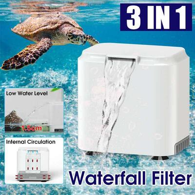 2W Aquarium Quiet Turtle Tank Filter Pump Low Water Level Cl